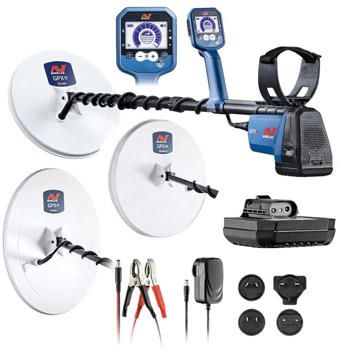 Minelab GPX 6000 Metal Detector with 11", 14", and GPX17 17" Inch Coil ...