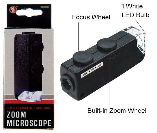 Mini 60x - 100x Zoom Microscope with LED Illumination – High Plains ...