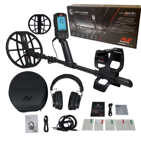 Minelab Manticore High Power Metal Detector 9" Coil, 11" Coil, M8 and – High Plains Prospectors