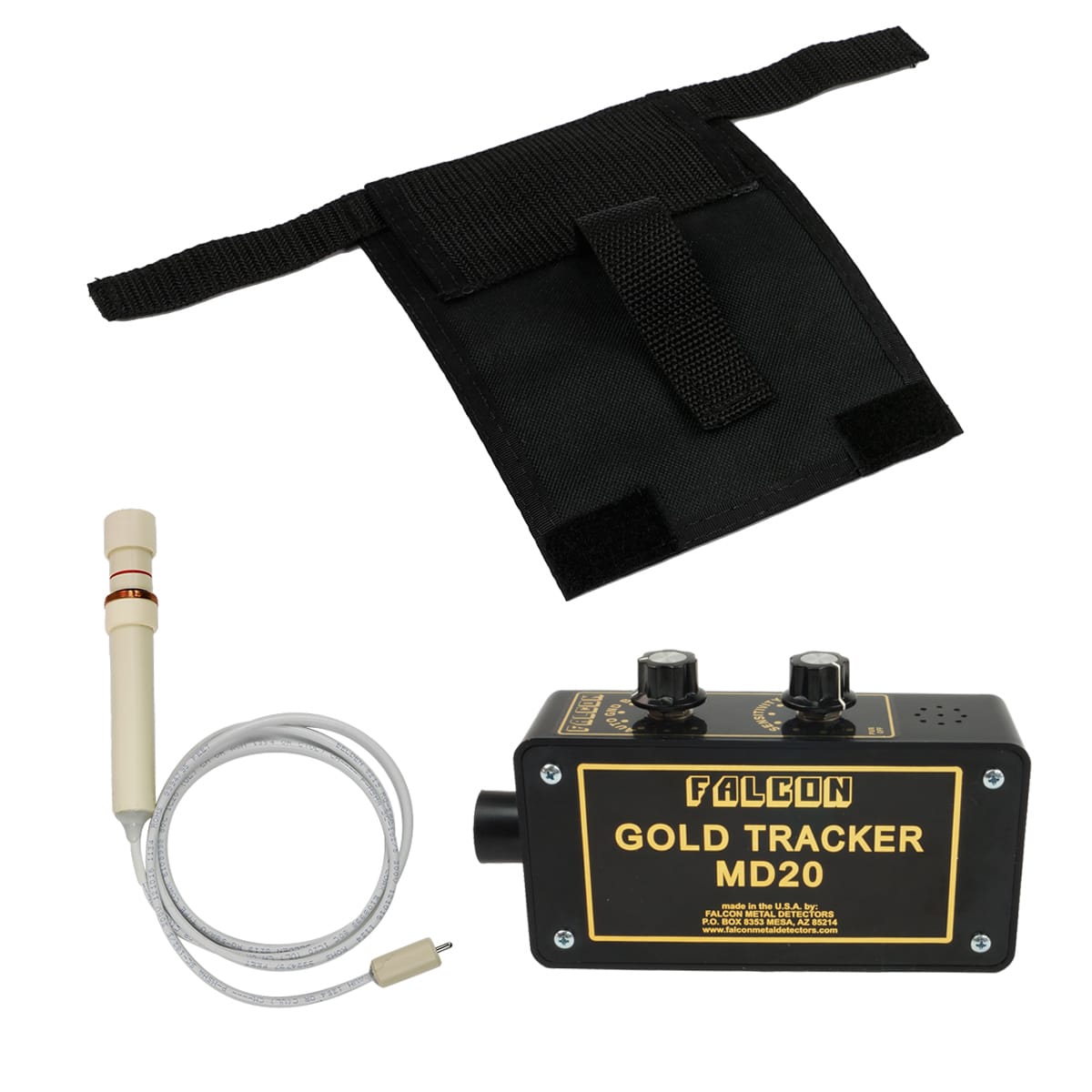 Falcon Gold Tracker MD20 Metal Detector with 3-Piece Handle with Foam ...