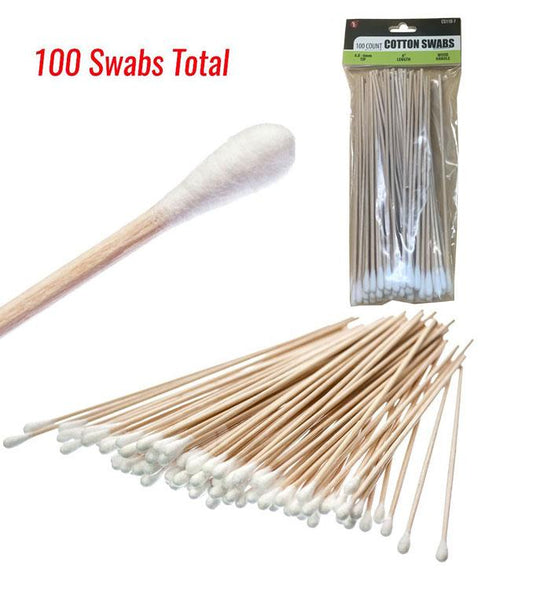 Cotton Swabs - One Tip, Wood Handle, Non Sterile - 100 Pack – High ...