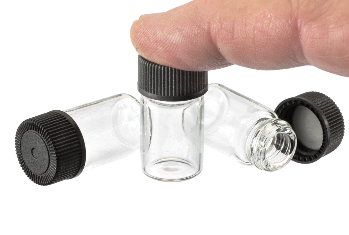 Buy Small Glass Vials Online (1/2 oz) | High Plains Prospectors