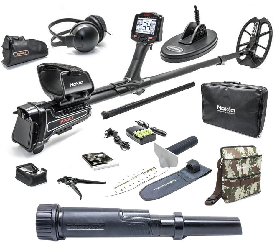 Nokta Makro Impact Pro Metal Detector Package with Nokta PulseDive Poi – High Plains Prospectors