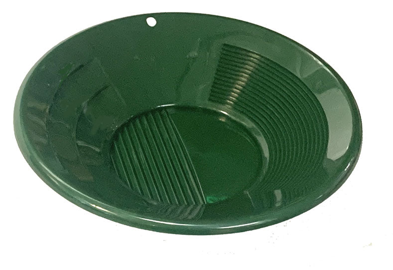 10" Tripple Riffles Green Plastic Gold Pan - Three Different Riffle Sy ...